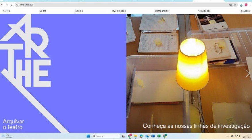 The ARTHE - Archiving Theatre project website is now online! - Ceteatro